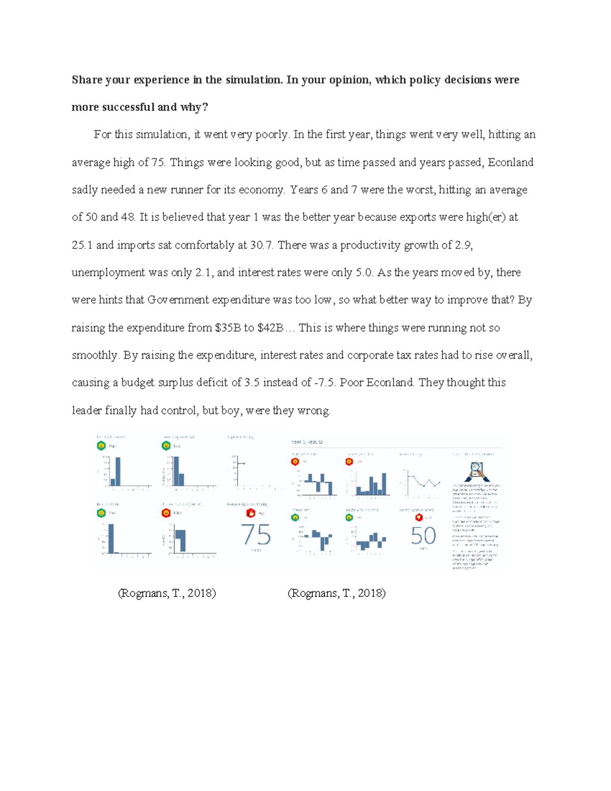 ECO 202 Module 7 Discussion - Share your experience in the simulation ...