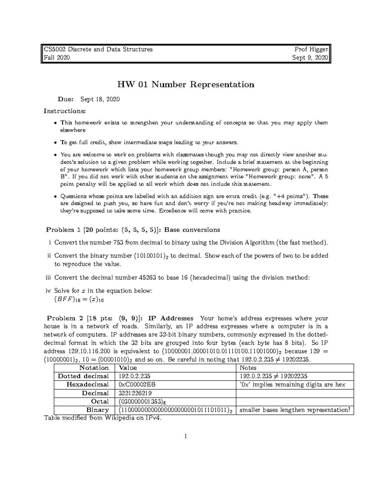 answers for homework01 for discrete math - CS5002 Discrete and Data Structures Prof Higger Fall ...
