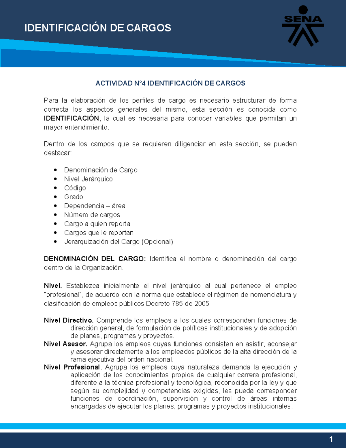 (03) Identificación del Cargo corregido - ACTIVIDAD N°4 IDENTIFICACIÓN ...