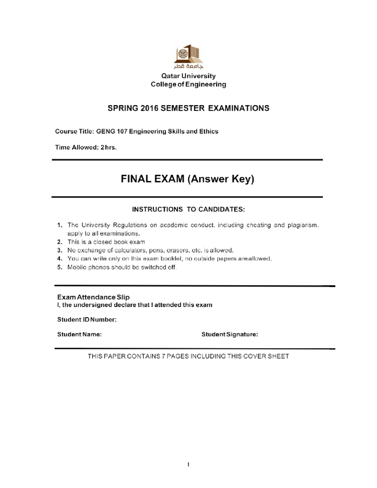 Sample Final Exam-Aman-Spring 2016-with solution - Engineering Ethics - Studocu
