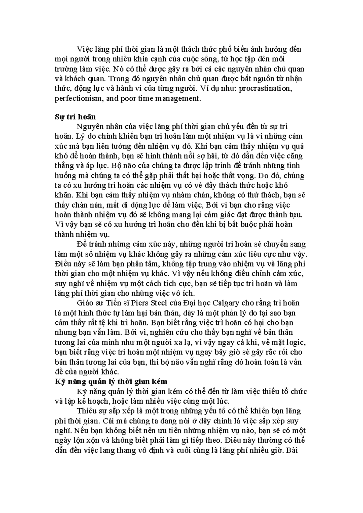 Việc lãng phí thời gian là một thách thức phổ biến - Việc lãng phí thời gian là một thách thức ...