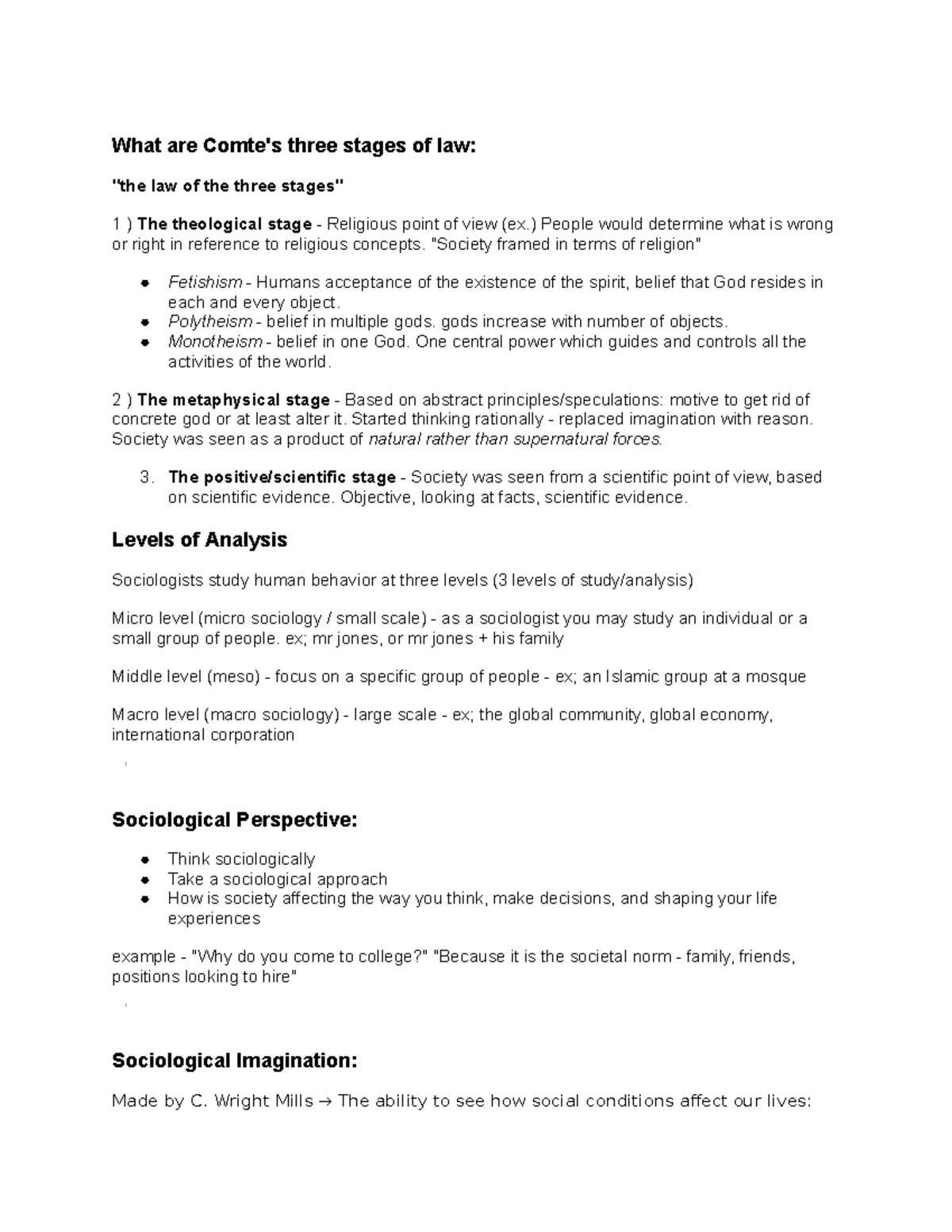 9 24 21 sociology - teacher: belinda quartey - What are Comte's three ...