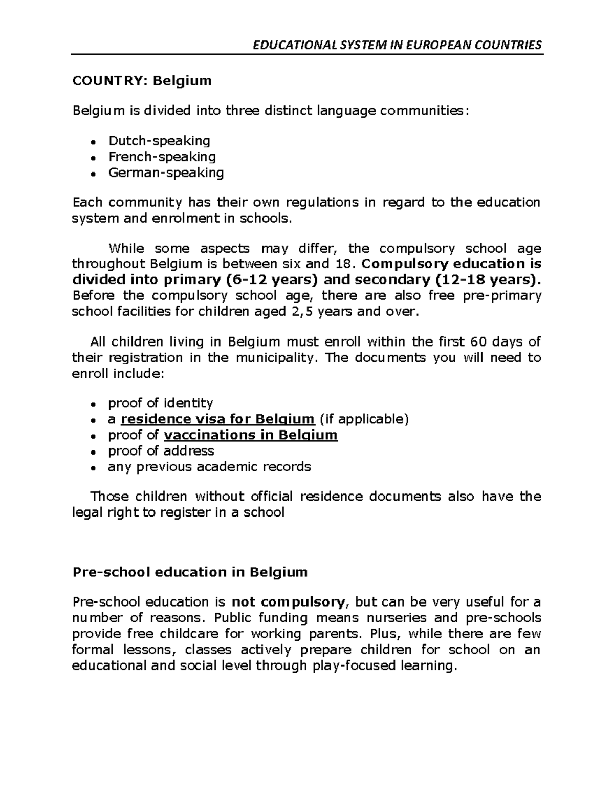 Educational System and the Accounting Profession in Monaco, Belgium ...