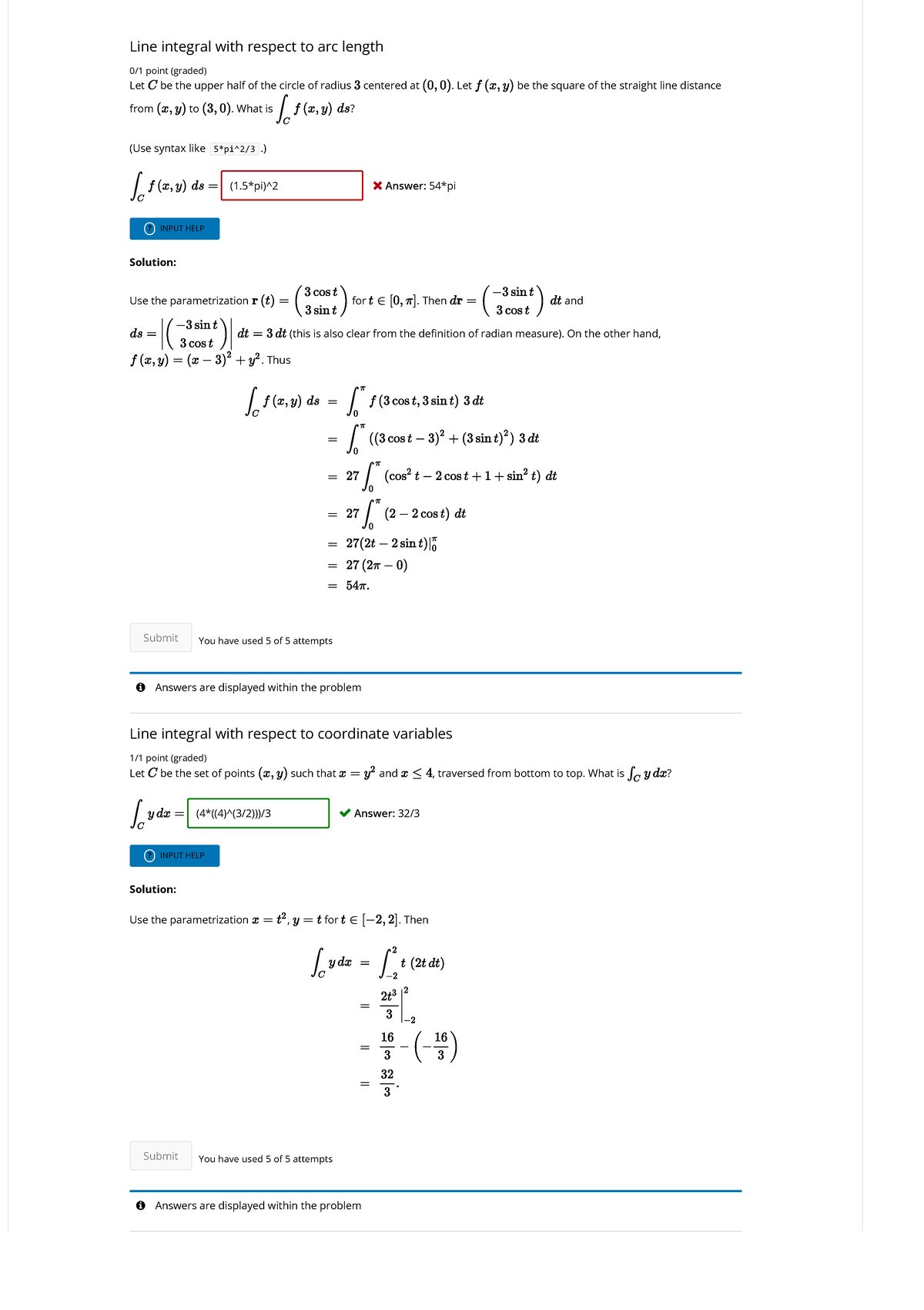 7A Part A Calculus MITx Residential - Answers are displayed within the ...