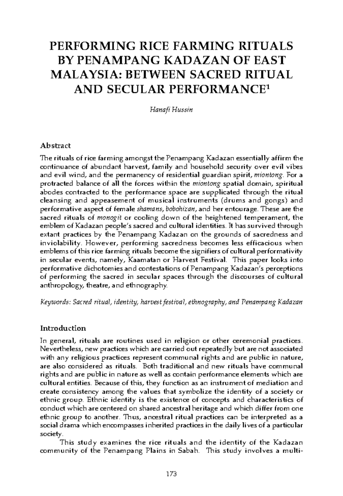 Performing RICE Farming Rituals BY Penampang Kadazan OF EAST Malaysia ...