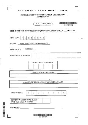 CSEC Principle of Business - Small businesses management - Studocu