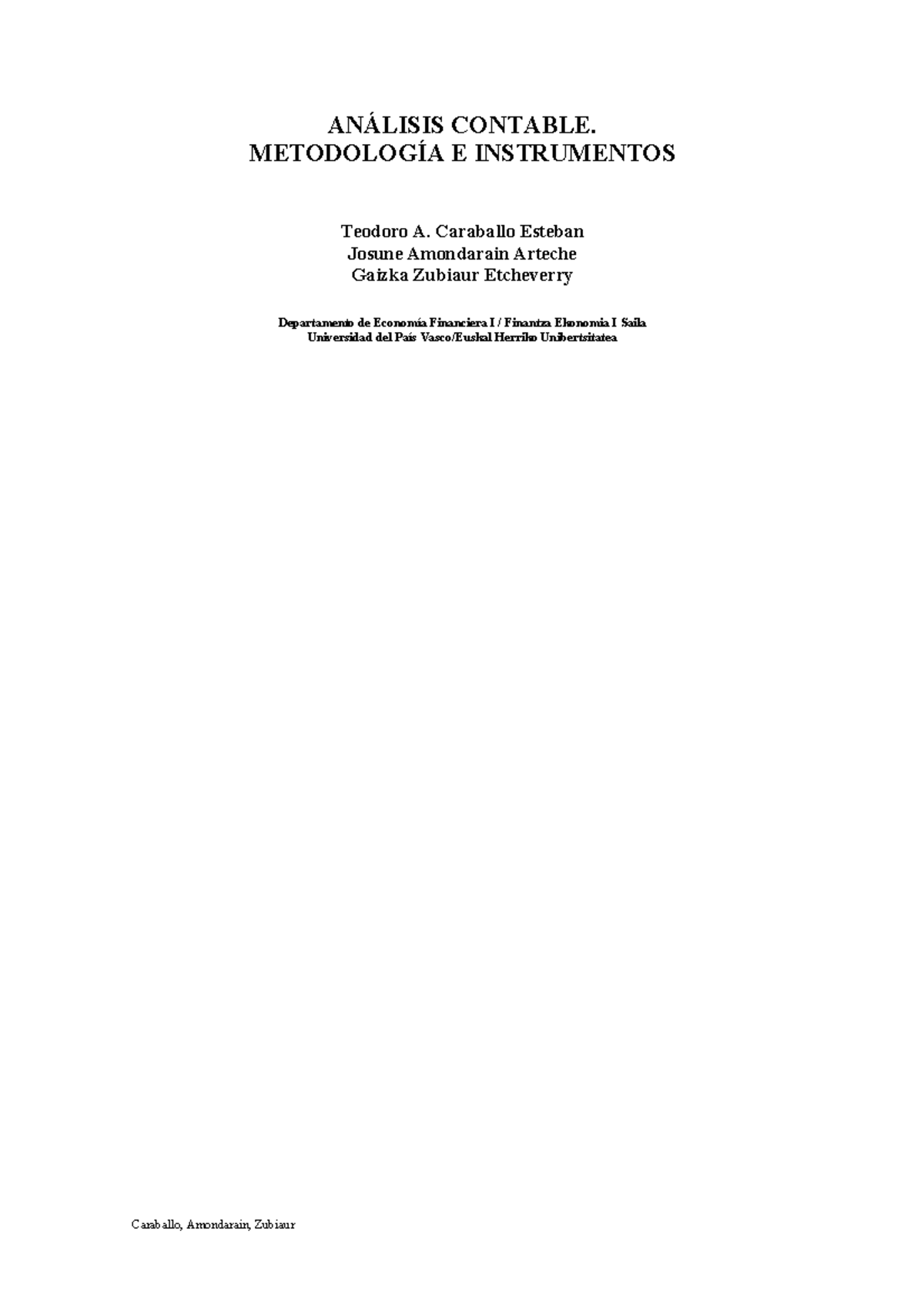 Analisis Contable - Análisis de Estados Financieros - AÁLISIS COTABLE ...