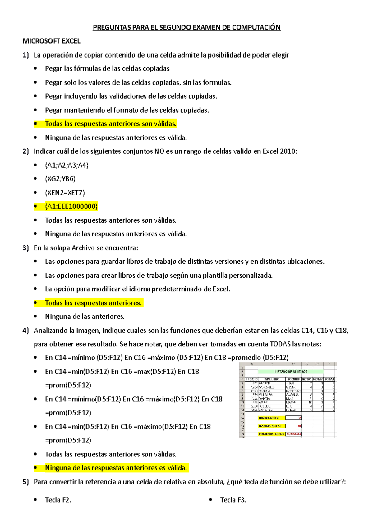 Resumen Segundo Examen ComputacióN - PREGUNTAS PARA EL SEGUNDO EXAMEN ...