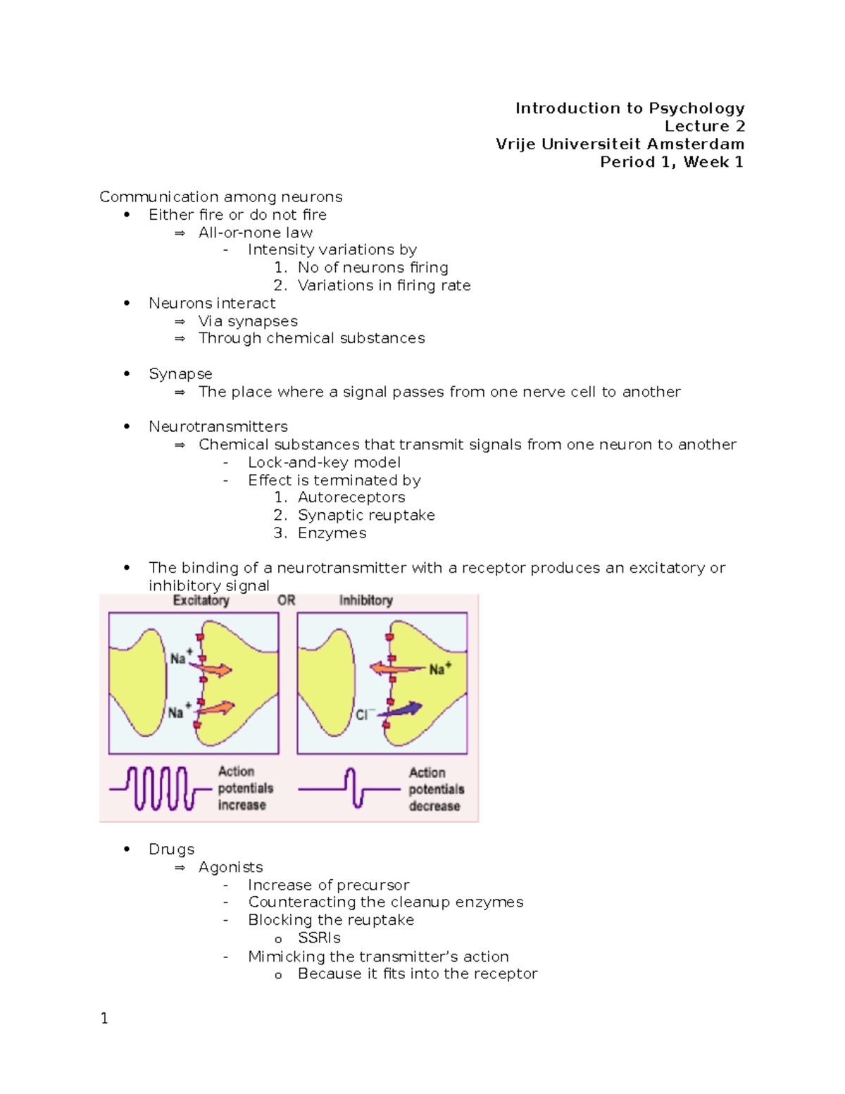 Introduction to Psychology Lecture Notes - ENG - bachelor psychology ...