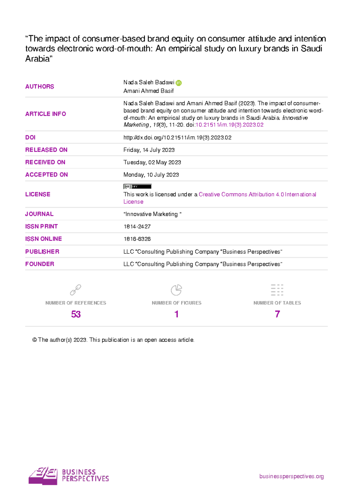 The impact of consumer-based brand equity on consu - The impact of ...