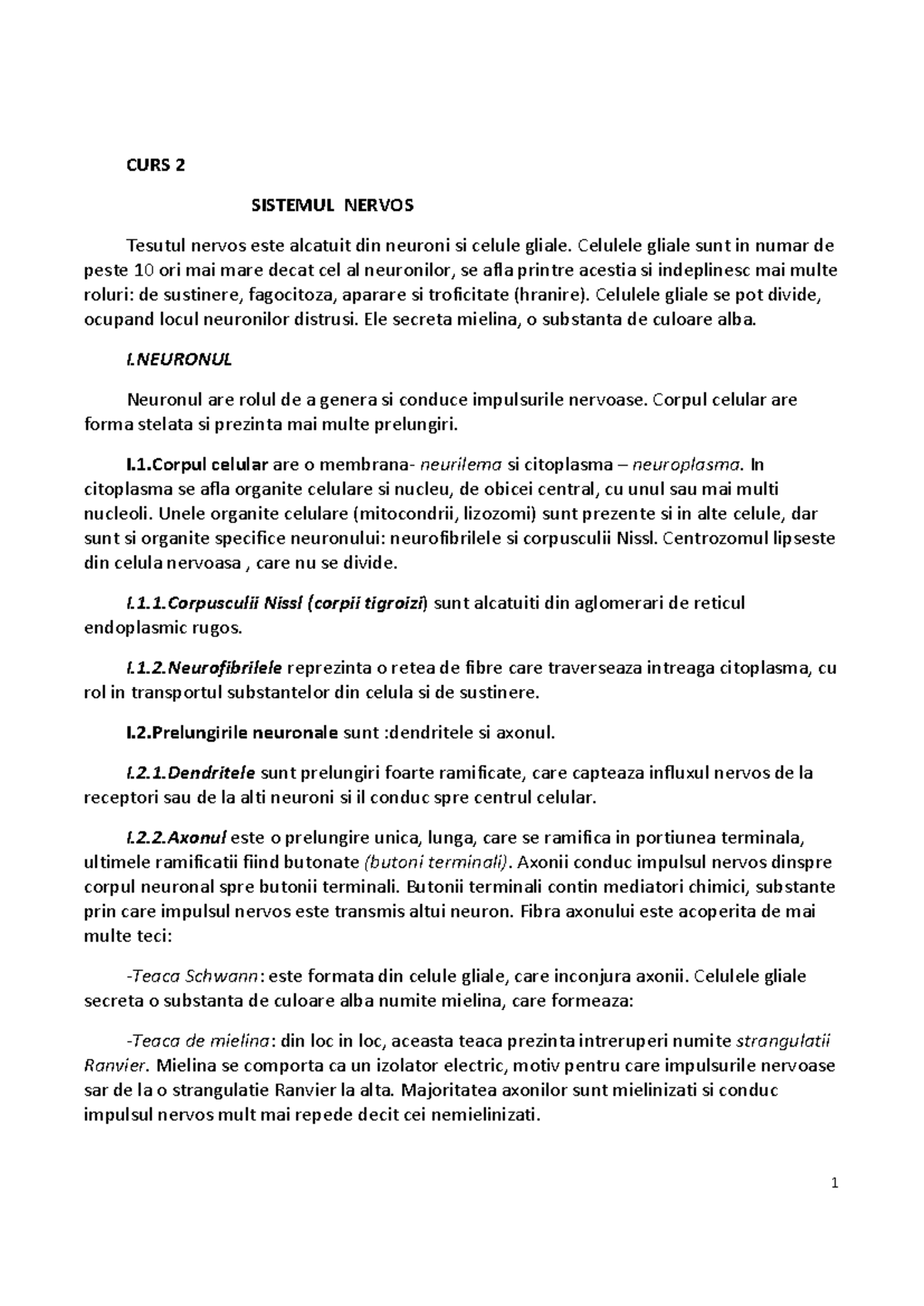Documents.tips curs-2-curs-2-sistemul-nervos - CURS 2 SISTEMUL NERVOS ...