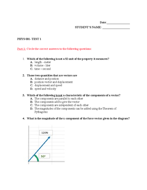 Homework unit1 - Howard University Physical science Fall 2022 Homework ...