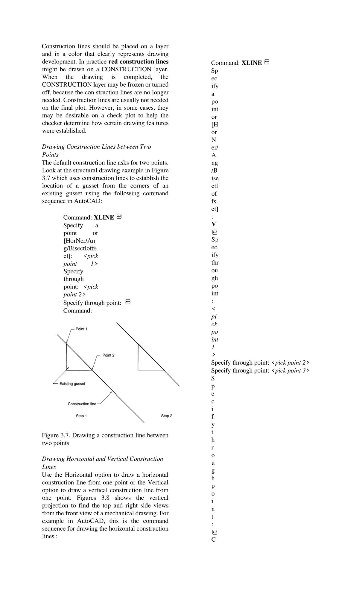 CAD 3 P2 - AUTOCAD NOTES - Construction lines should be placed on a ...
