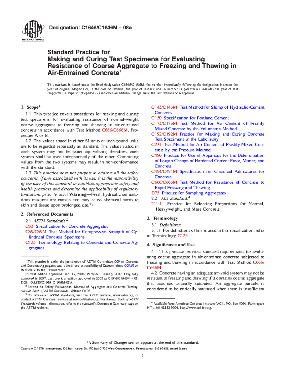 C1646-08 - Standard - Designation: C1646/C1646M – 08a Standard Practice for Making and Curing ...