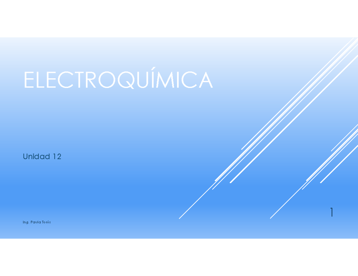 U12 - Electroquímica fcdec 11cf389aae4fa048531 aca0eed7 - ELECTROQUÍMICA Unidad 12 1 ...