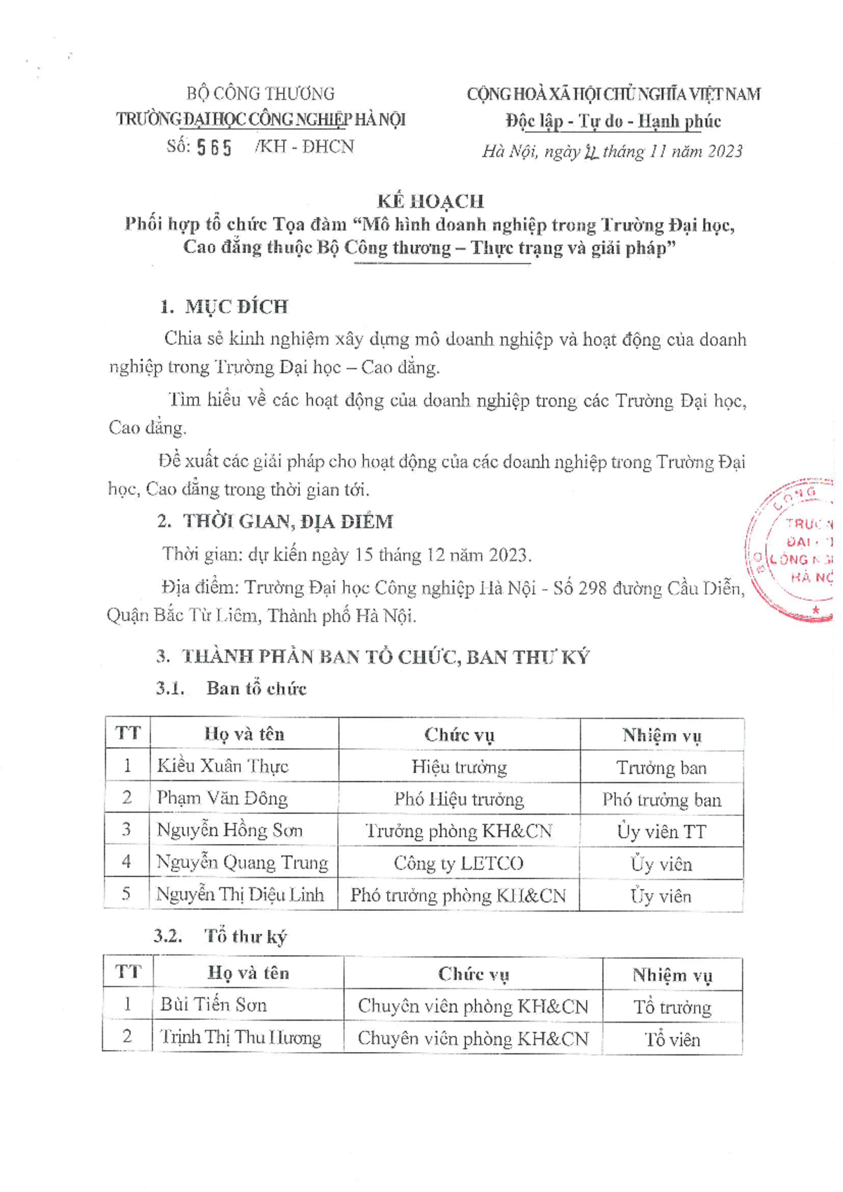 Toa dam mo hinh doanh nghiep trong truong dh - Nghiên cứu kinh doanh ...