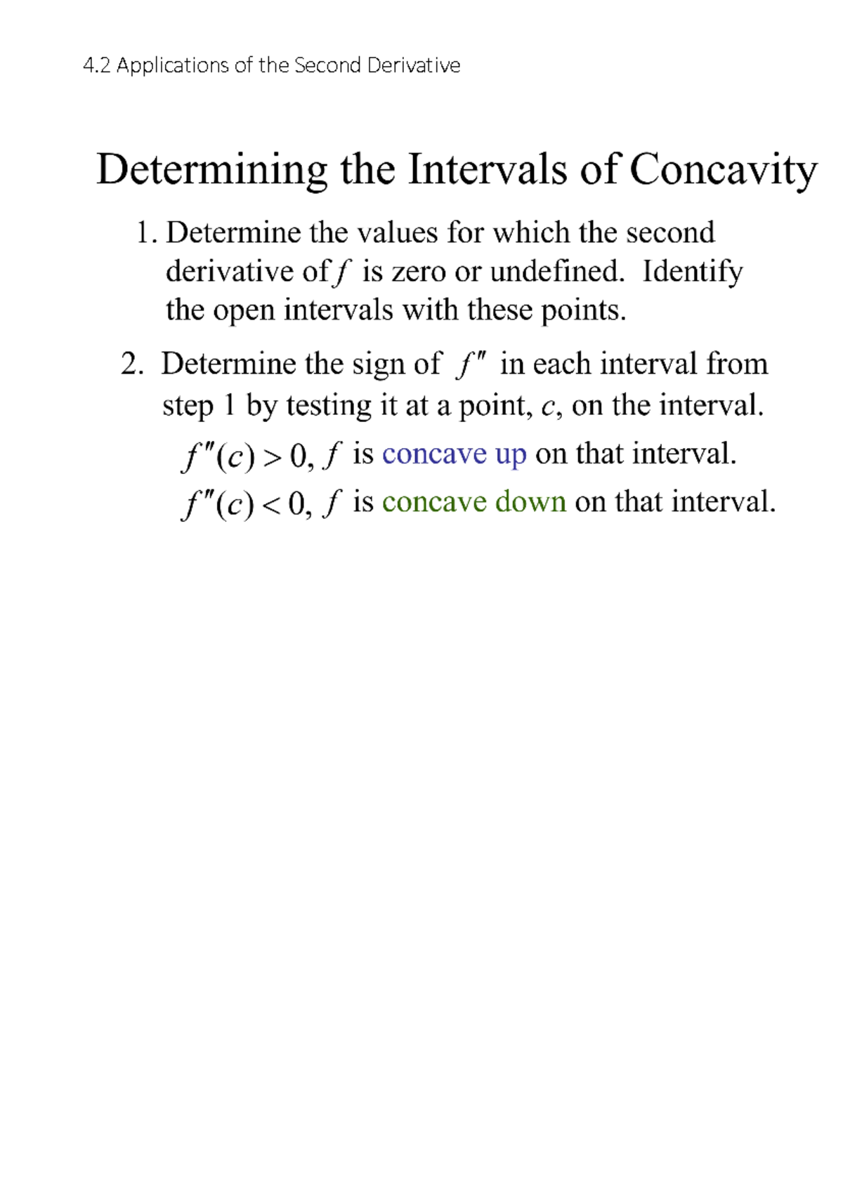 Ch4 - Lecture notes from class - 4 Applications of the Second ...