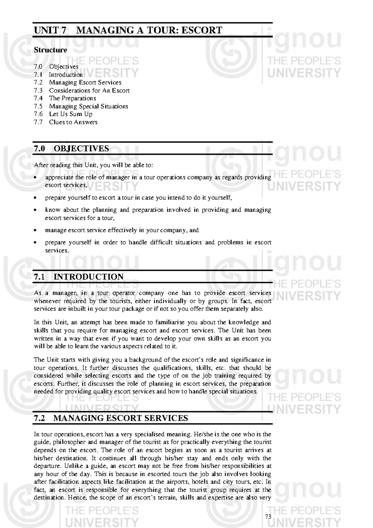 7 - Managing-A-TOUR - Escort - UNIT 7 MANAGING A TOUR: ESCORT Structure ...