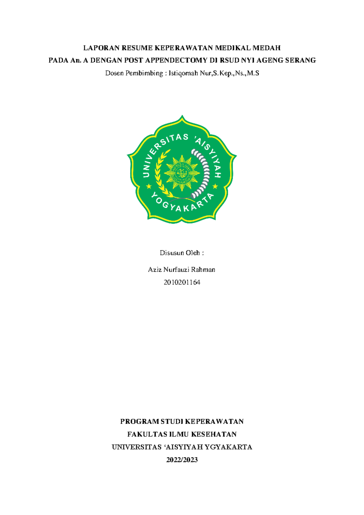 Tugas KMB 1 FIX - Askep KMB - LAPORAN RESUME KEPERAWATAN MEDIKAL MEDAH ...