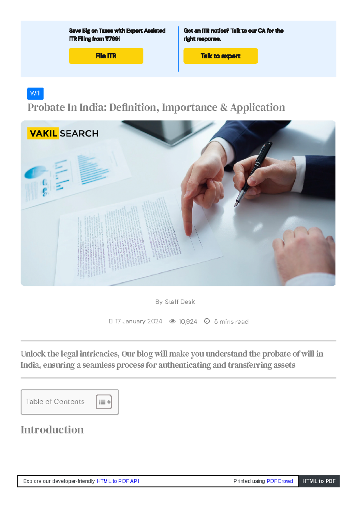 Vakilsearch Com Blog Probate In India Definition Importance Save Big