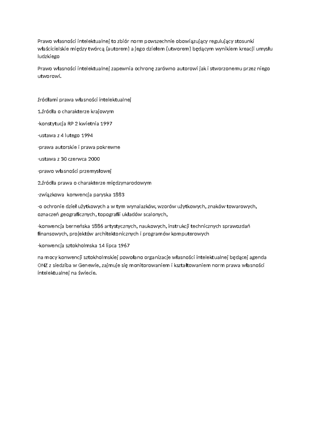 Wykład 1 - dsadasdasd - Prawo własności intelektualnej to zbiór norm ...