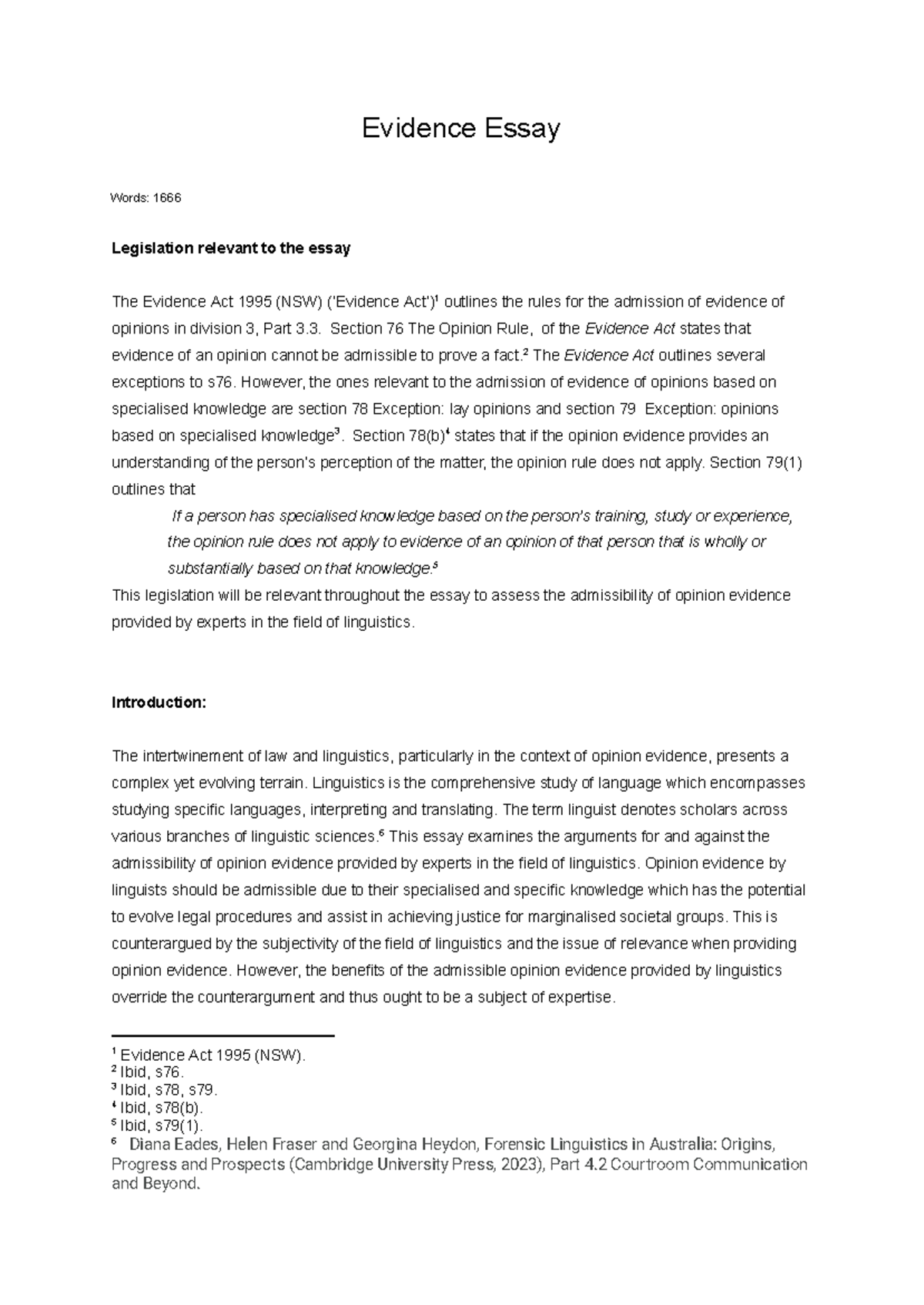 Evidence Assignment Autumn 2024 - Evidence Essay Words: 1666 ...