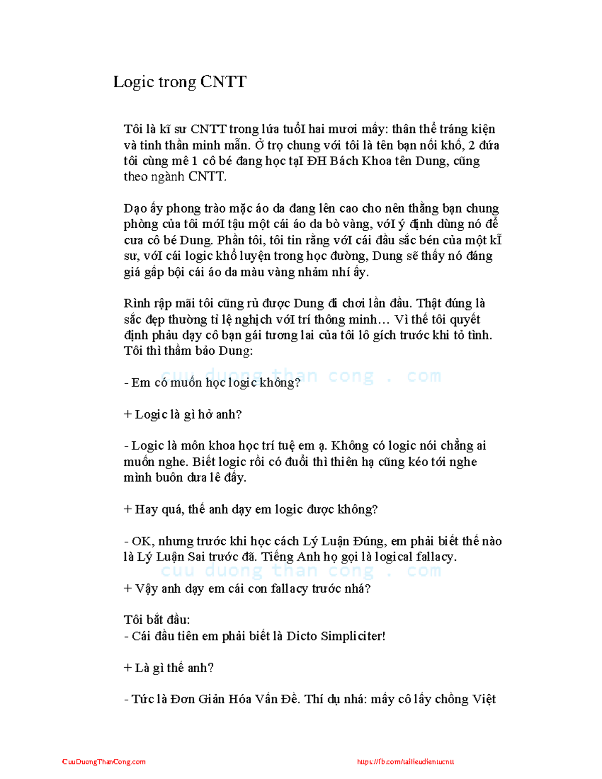 111111111111111111111111 - Logic trong CNTT Tôi là kĩ sư CNTT trong lứa ...