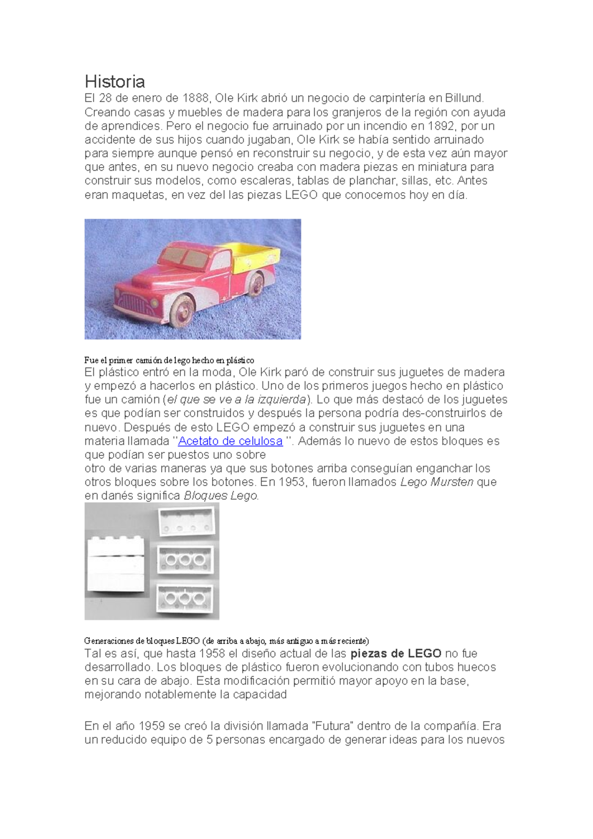 Historia de lego - Historia El 28 de enero de 1888, Ole Kirk abrió un ...