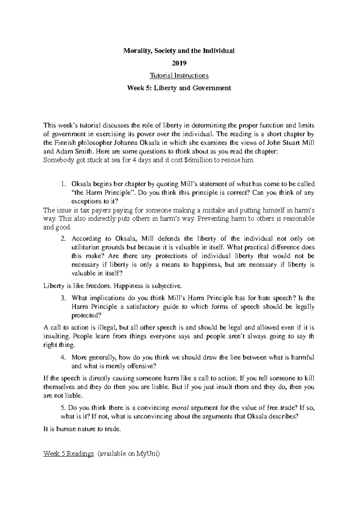 Morality 5 - class notes to help - Morality, Society and the Individual ...