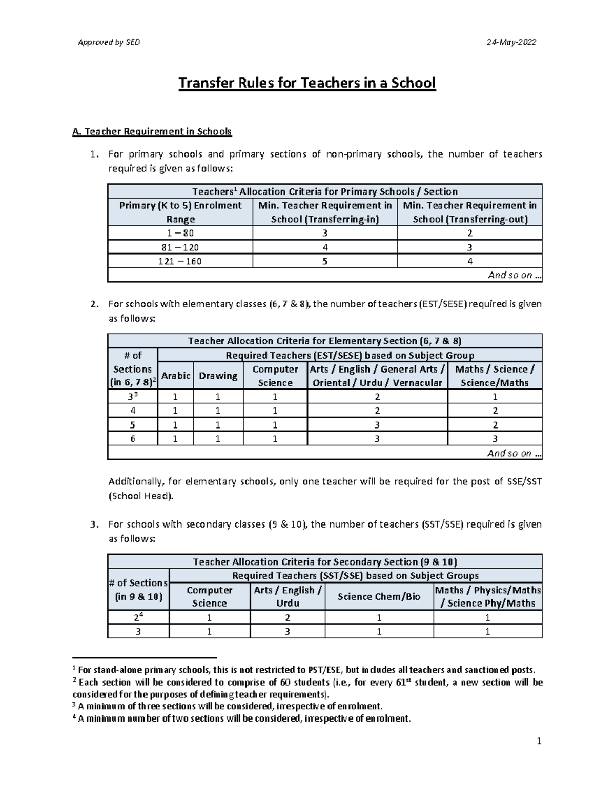 Transfer Rules - 2022 - V17 - Final - Transfer Rules for Teachers in a ...