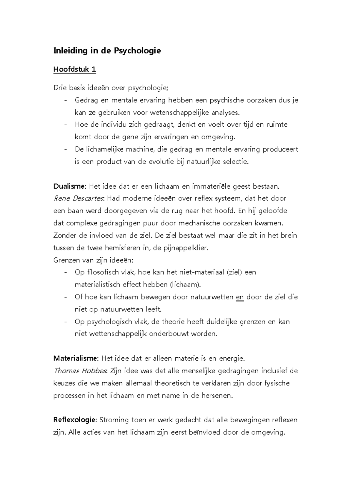 Inleiding In de Psychologie Deel 1 - Inleiding in de Psychologie ...