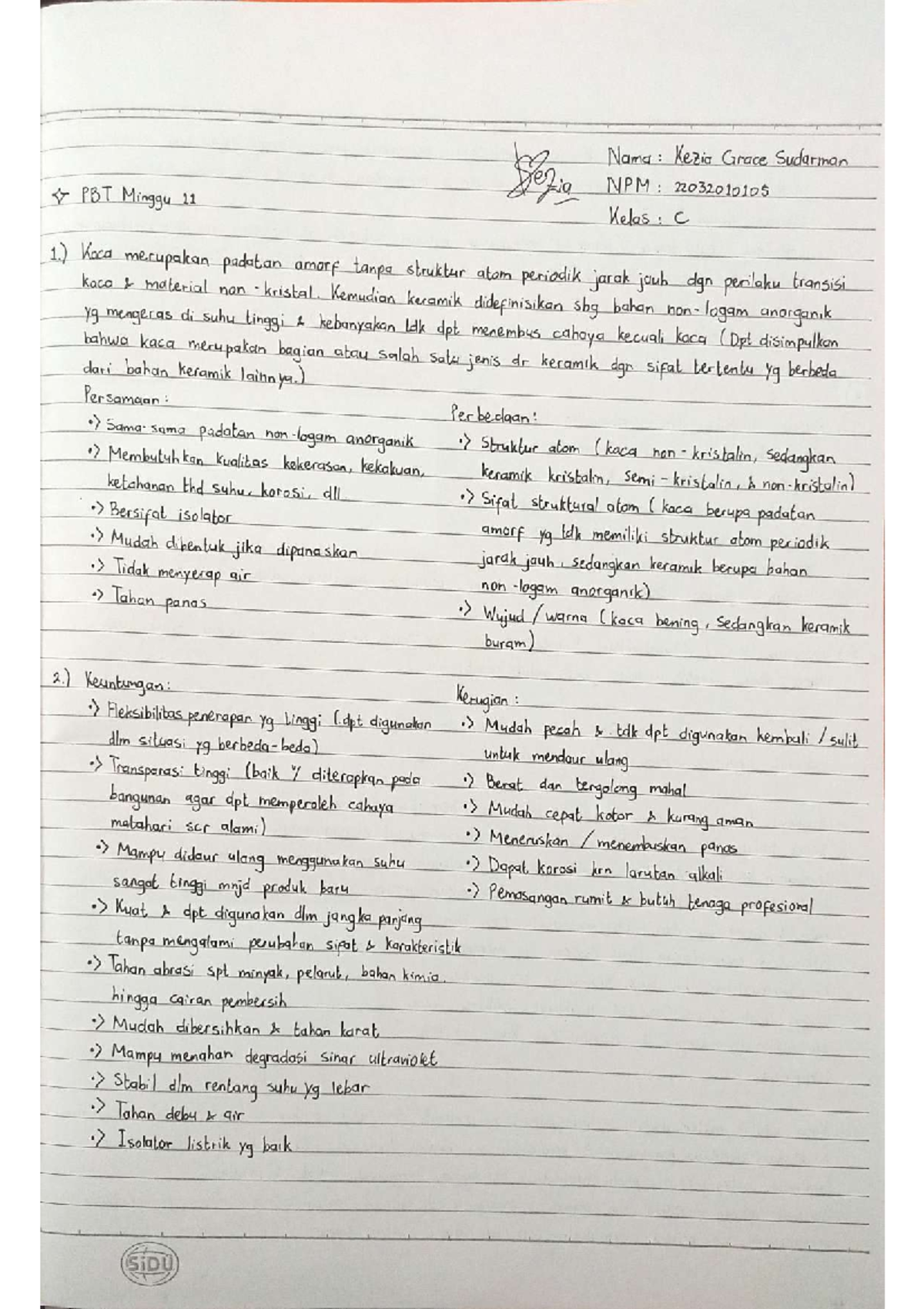 Tugas PBT Minggu Ke-11 D - Pengetahuan Bahan Teknik - Studocu
