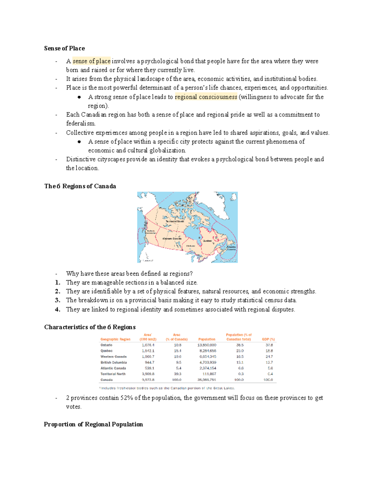 Lecture 2 - Regions Of Canada Physical Geography - Sense of Place A ...
