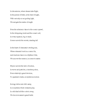 Poem - .edited - poem - In laboratories of wonder and awe, Where ...