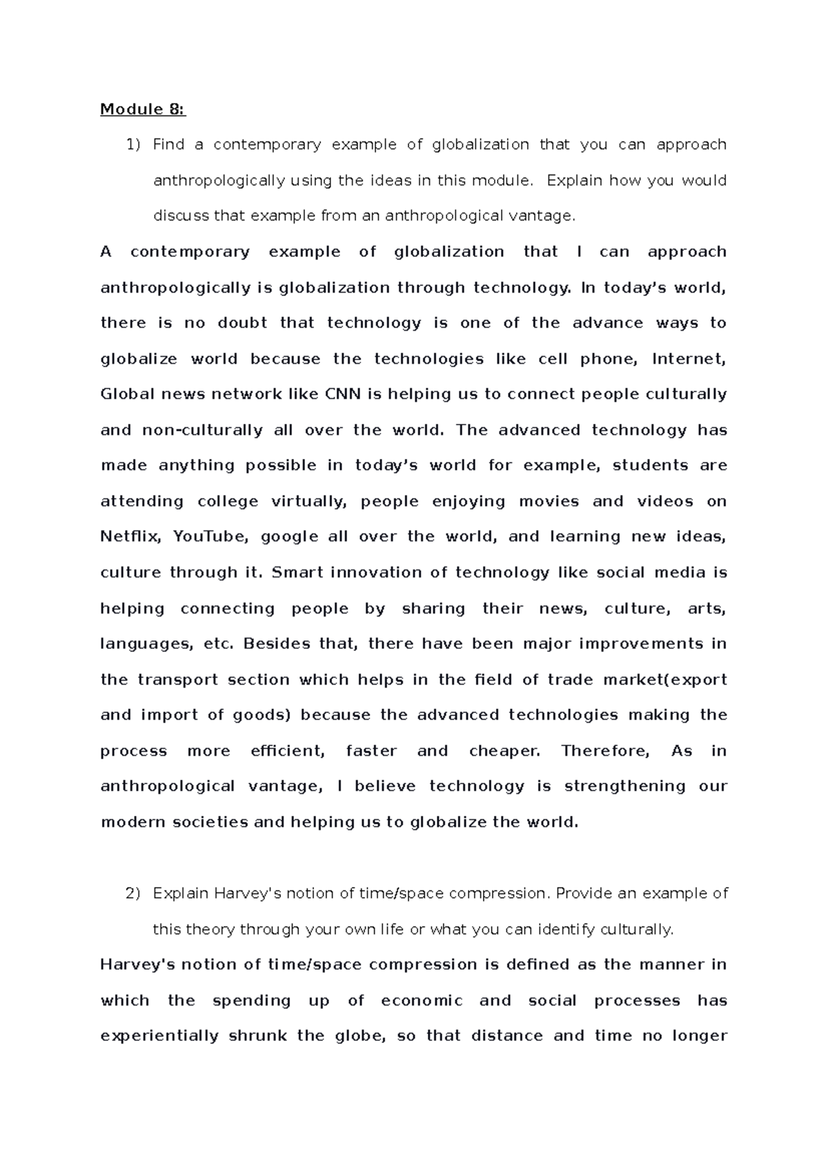 Module 8 - notes - Module 8: 1) Find a contemporary example of ...