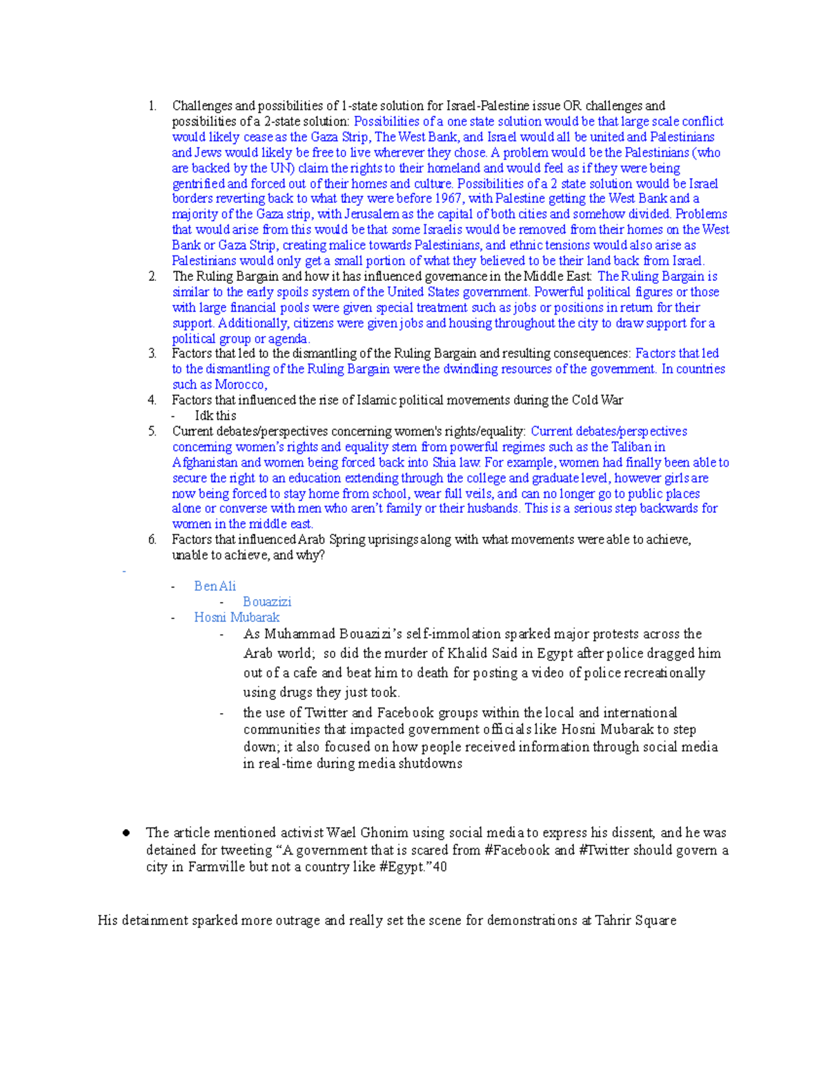 INTS Final - mmmmm - Challenges and possibilities of 1-state solution ...