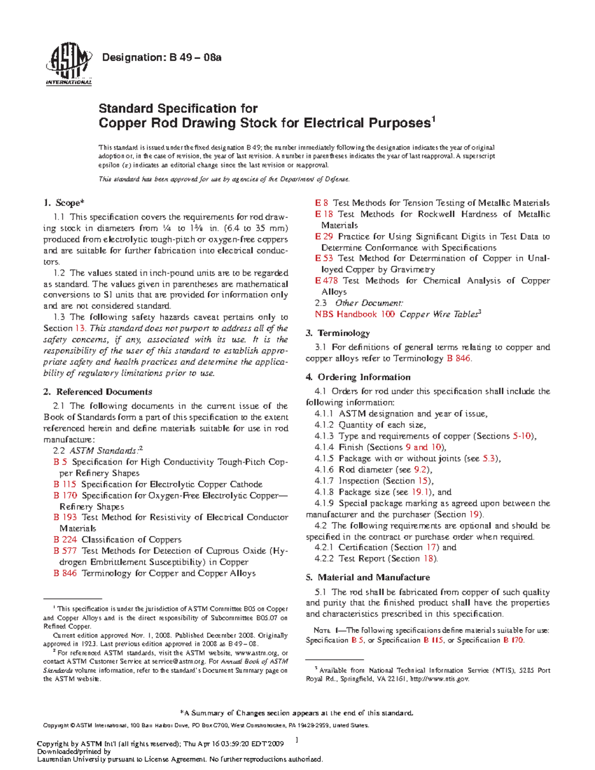 ASTM B49-08 A - Designation: B 49 – 08a Standard Specification for ...