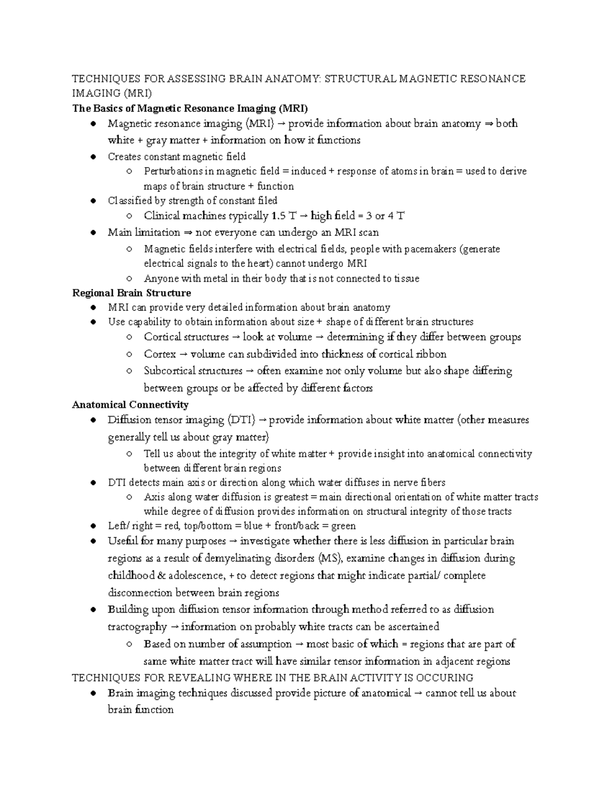 Chapter 3 - Cognitive Neuroscience - TECHNIQUES FOR ASSESSING BRAIN ANATOMY: STRUCTURAL MAGNETIC ...