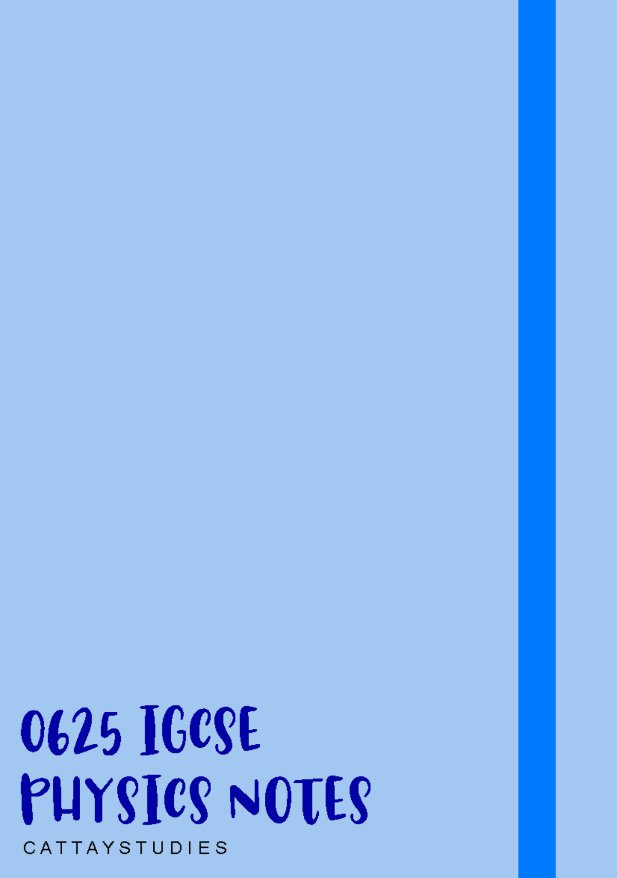Igcse Physics Cornell Notes - Cattaystudies - 0625 IGCSE PHYSICS NOTES ...