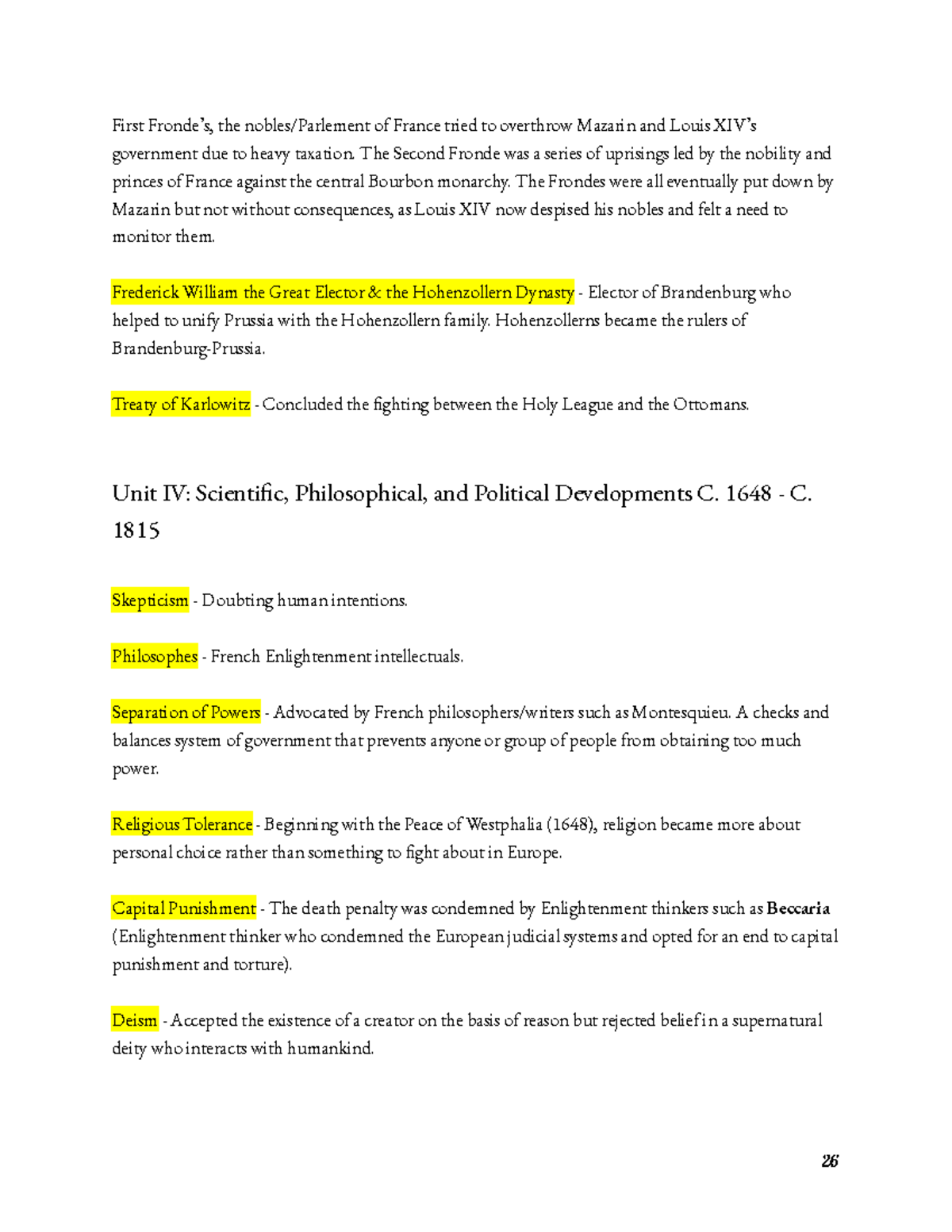 26 - New political and philosophical ideas of the 18th century. Studies in European - First ...