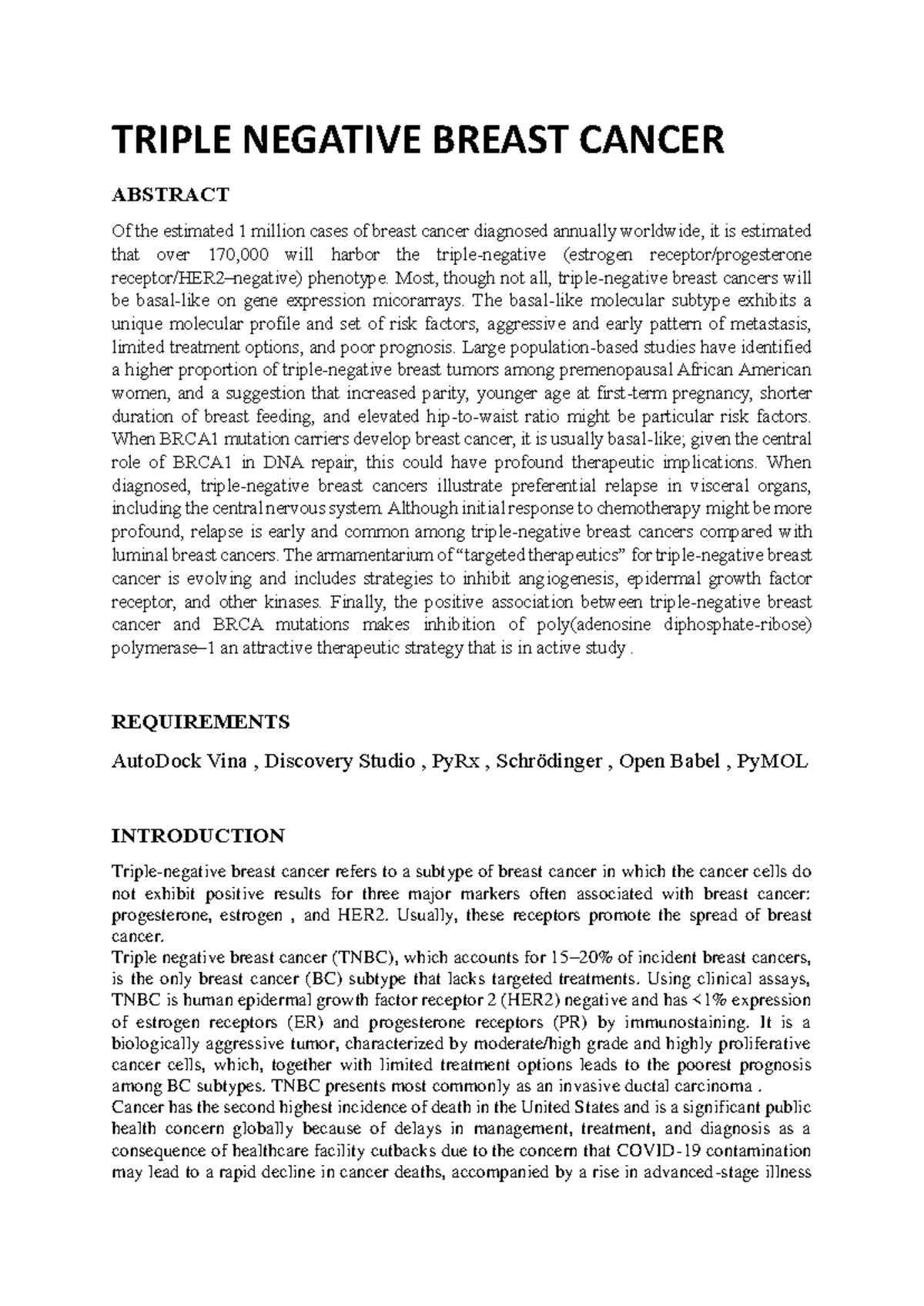 Triple Negative Breast Cancer Upcst - TRIPLE NEGATIVE BREAST CANCER ...