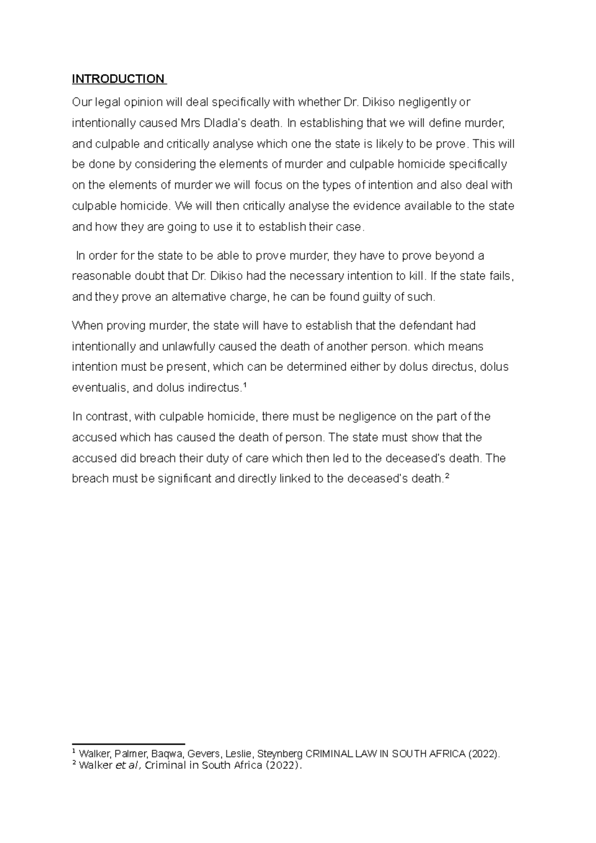 Introduction - INTRODUCTION Our legal opinion will deal specifically ...