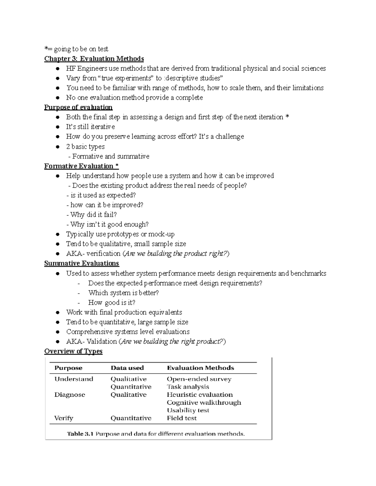 CH.3 PSY382pdf - Evaluation Methods Lecture Notes that came from the ...