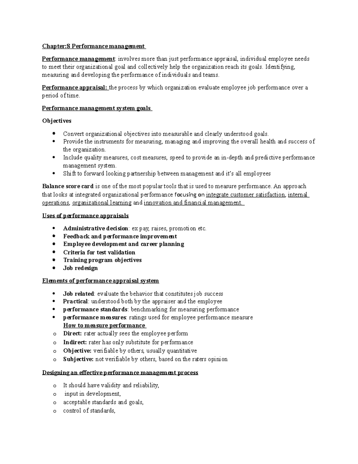 Chap 8 performance management - Chapter:8 Performance management ...