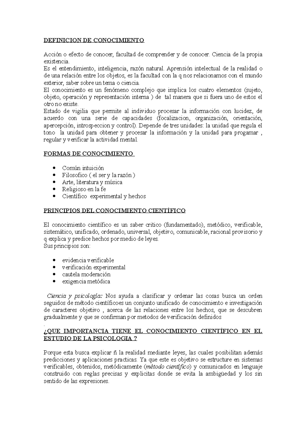 Definicion DE Conocimiento - DEFINICION DE CONOCIMIENTO Acción o efecto ...