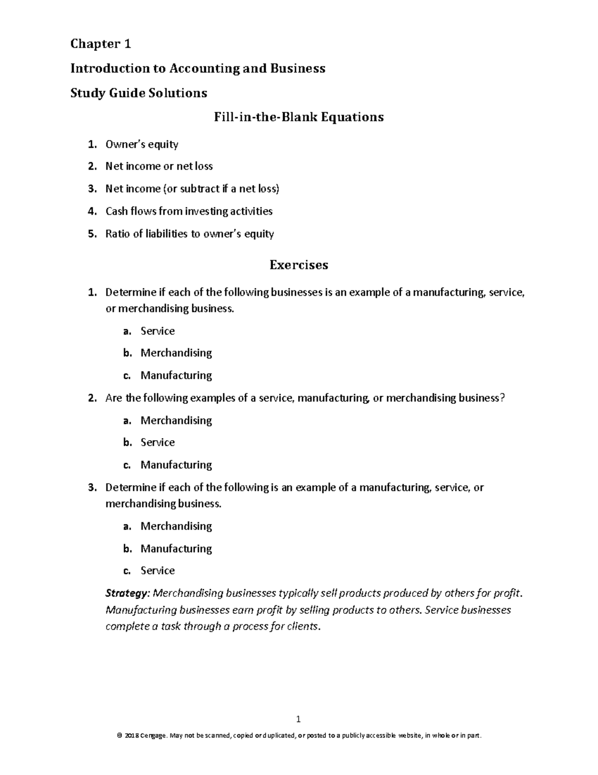 Ch 1 Intro to Accounting & Business - Chapter 1 Introduction to ...