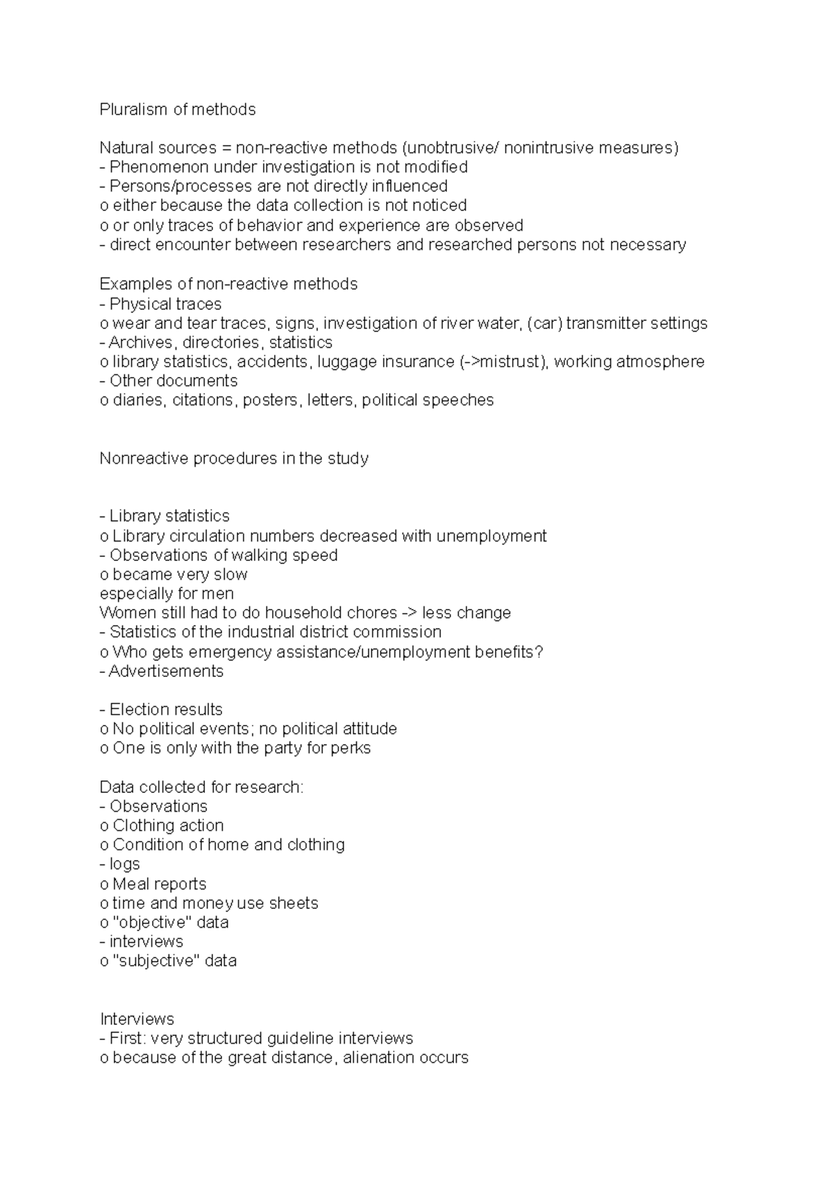 Pluralism of methods - Cognitive Psychology - Pluralism of methods ...