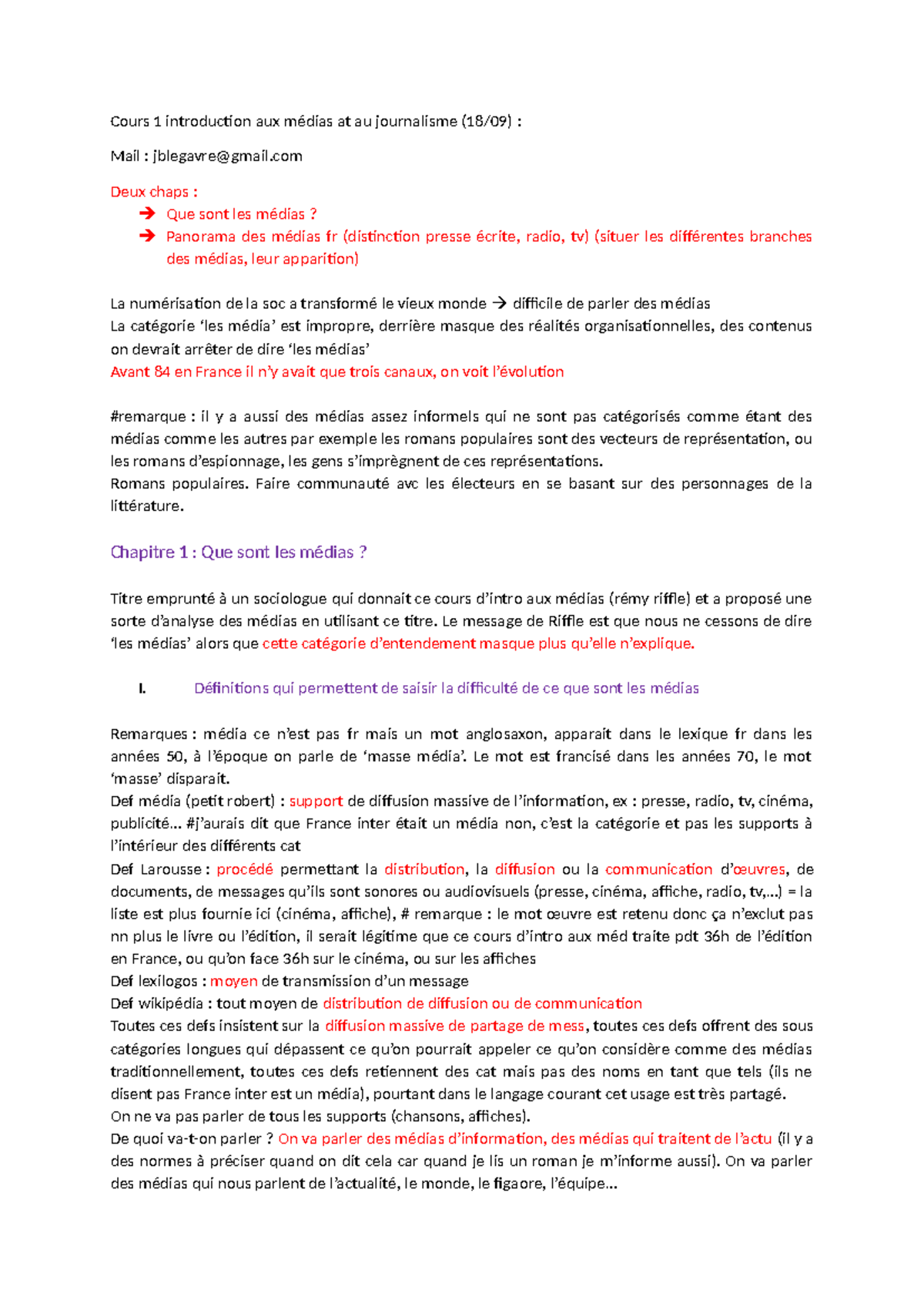 Chapitre 1 IMJ - Cours 1 introduction aux médias at au journalisme (18/ ...