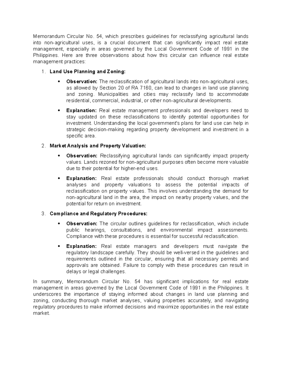 MC 54 - MEMORANDUM CIRCULAR 54 - Memorandum Circular No. 54, which ...
