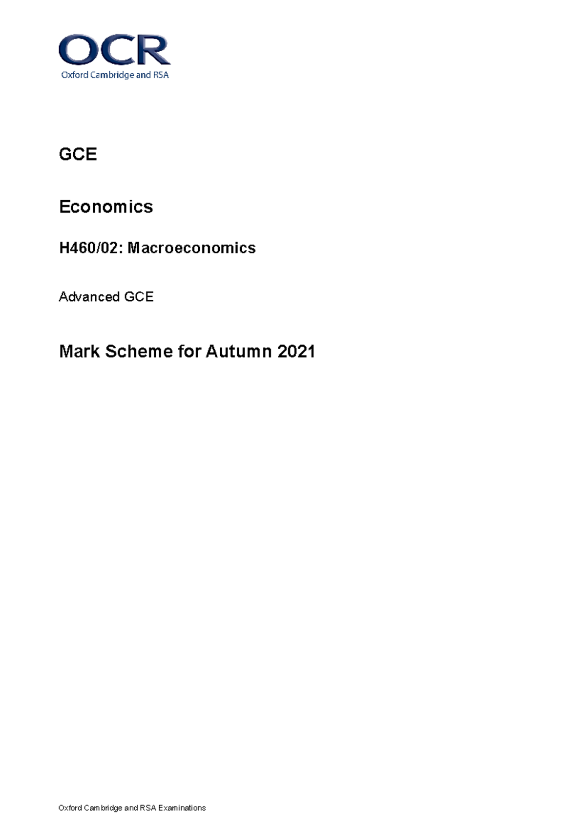 H460 02 MS Oct2021 - shshs - Oxford Cambridge and RSA Examinations GCE ...